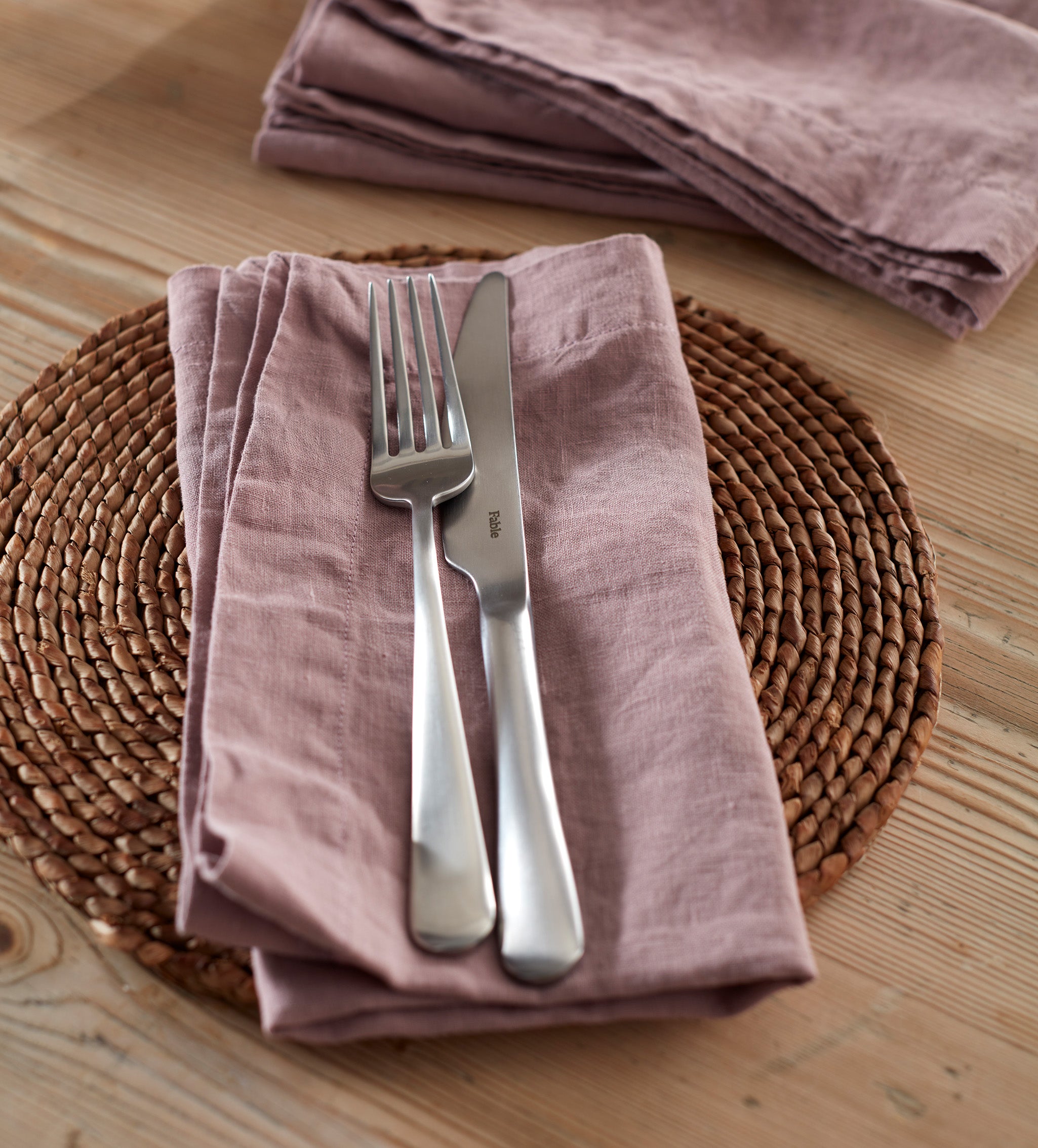 Vintage Rose 100% Linen Napkins | Secret Linen Store