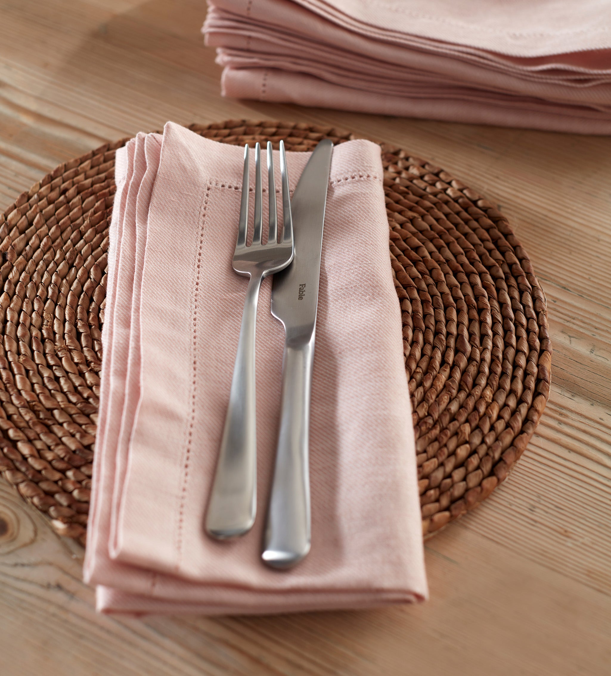 Blush Pink Cotton Linen Napkins - Set of 4 | Secret Linen Store