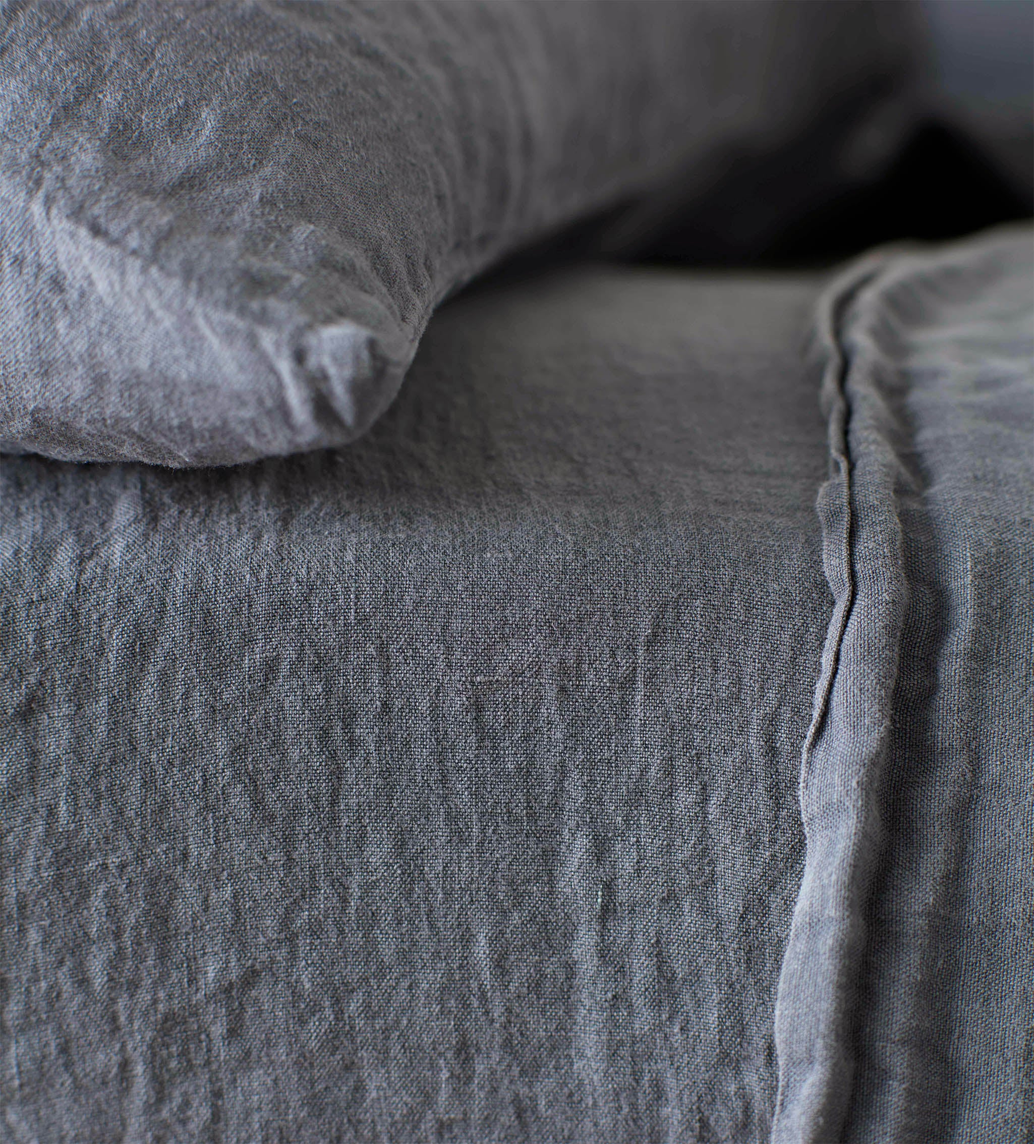 French Blue 100% Linen Fitted Sheet | Secret Linen Store