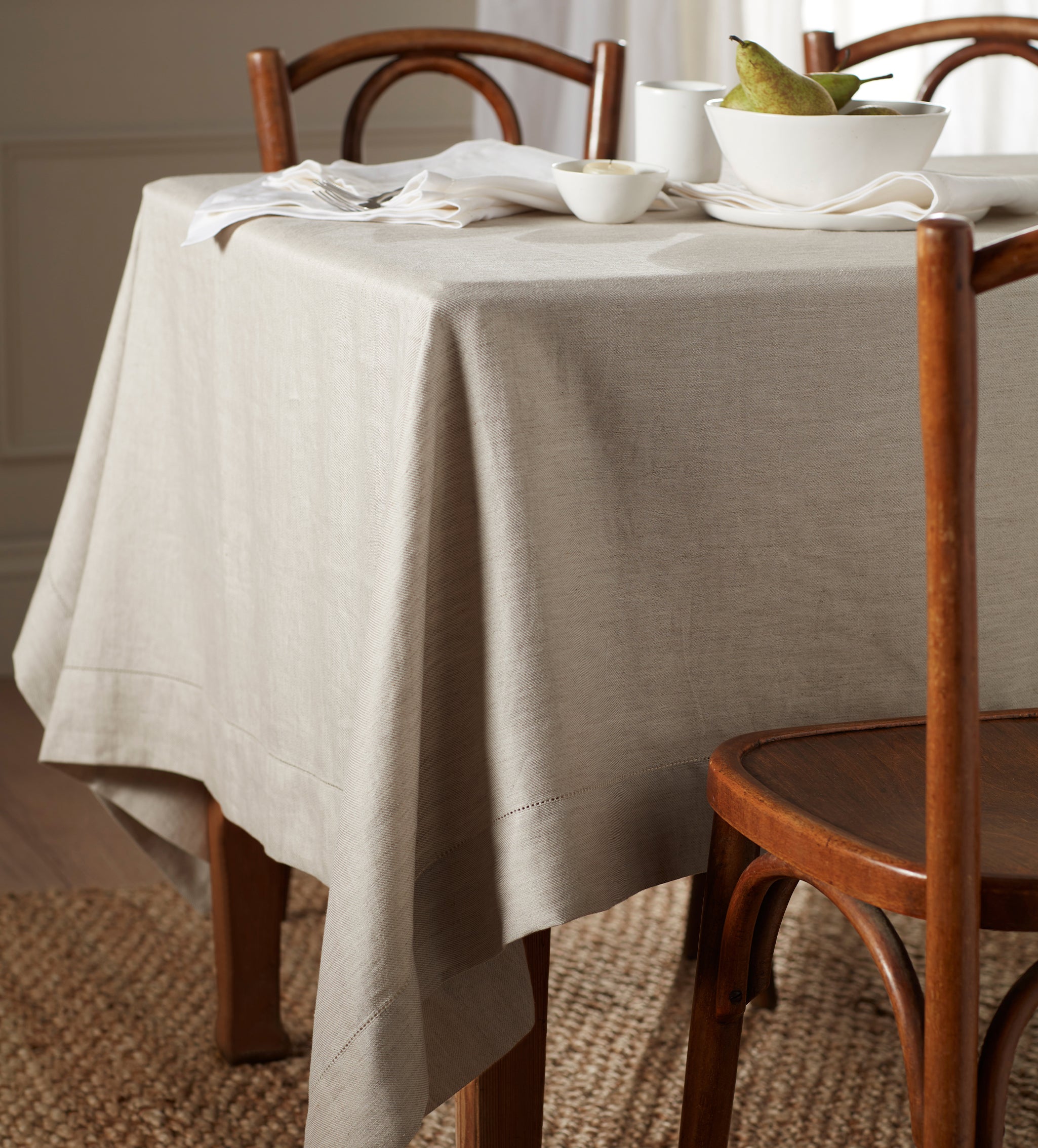 Natural Twill Cotton Linen Tablecloth | Secret Linen Store