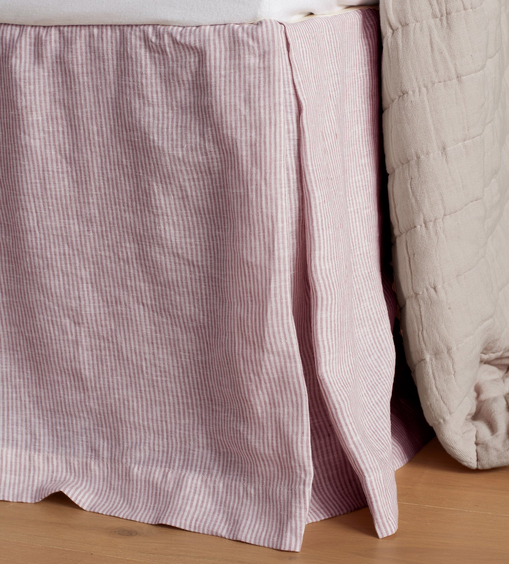 Vintage Rose Sid Stripe 100% Linen Bed Linen | Secret Linen Store