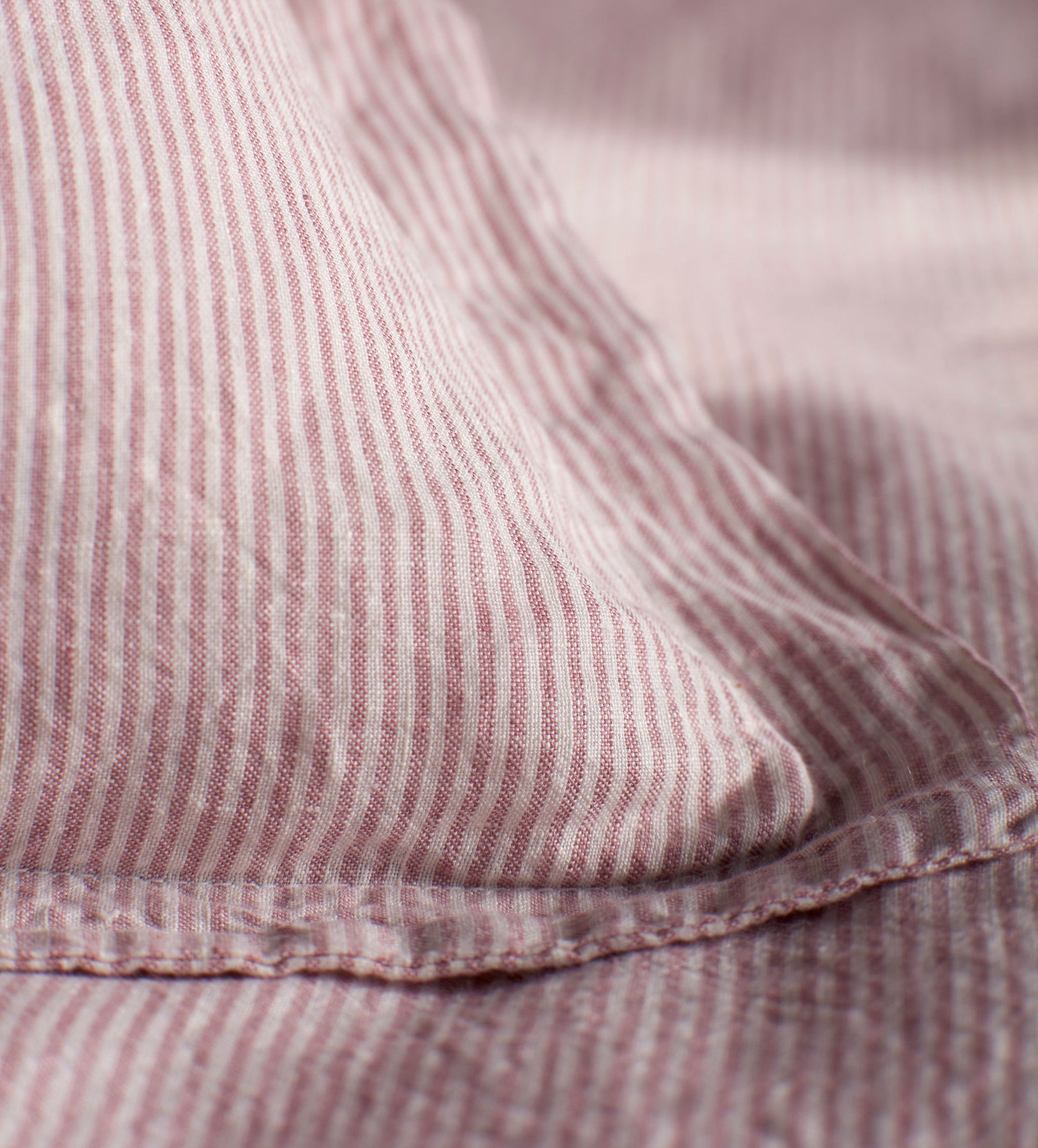 Vintage Rose Sid Stripe 100% Linen Fitted Sheet | Secret Linen Store