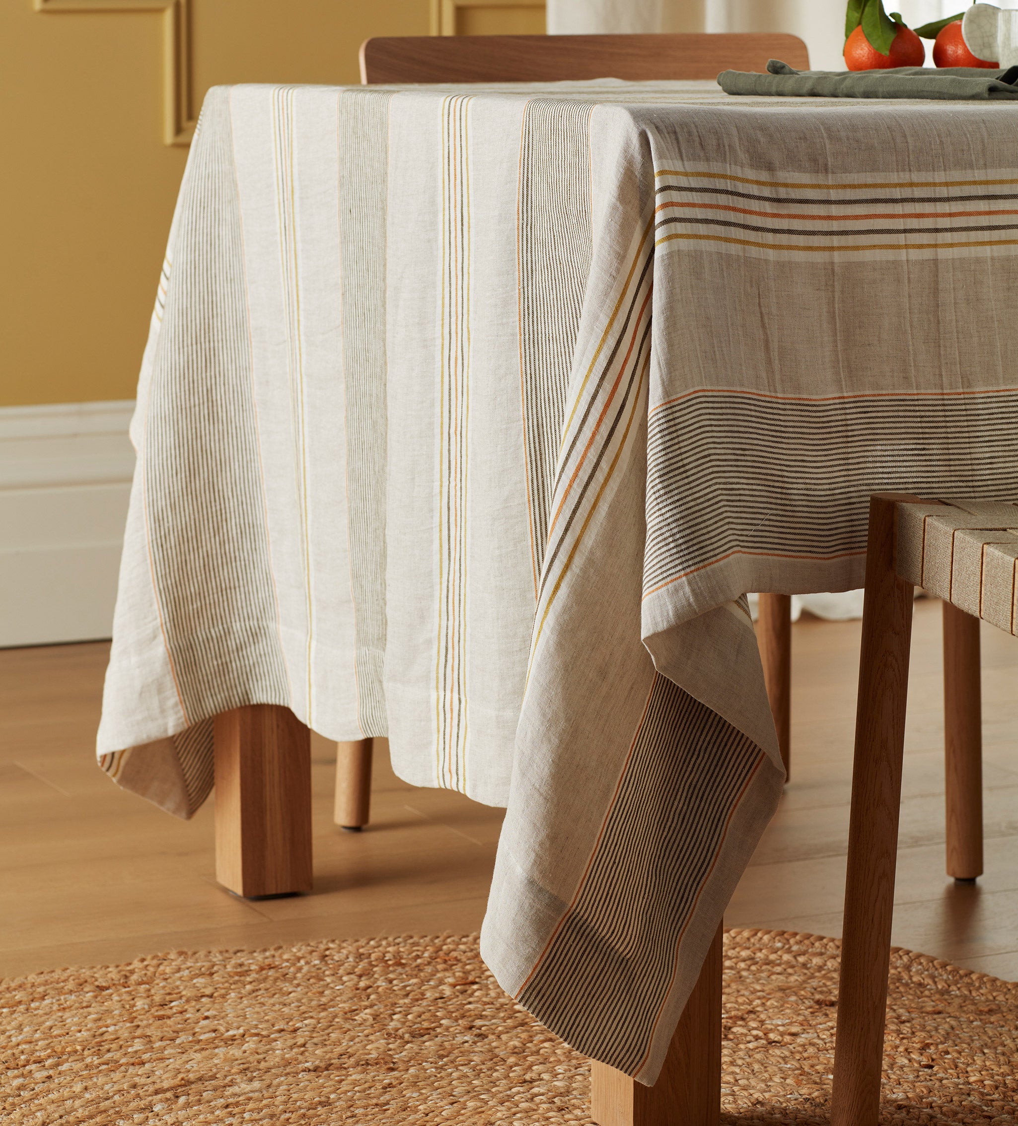 Sophie Stripe 100% Linen Tablecloth | Secret Linen Store