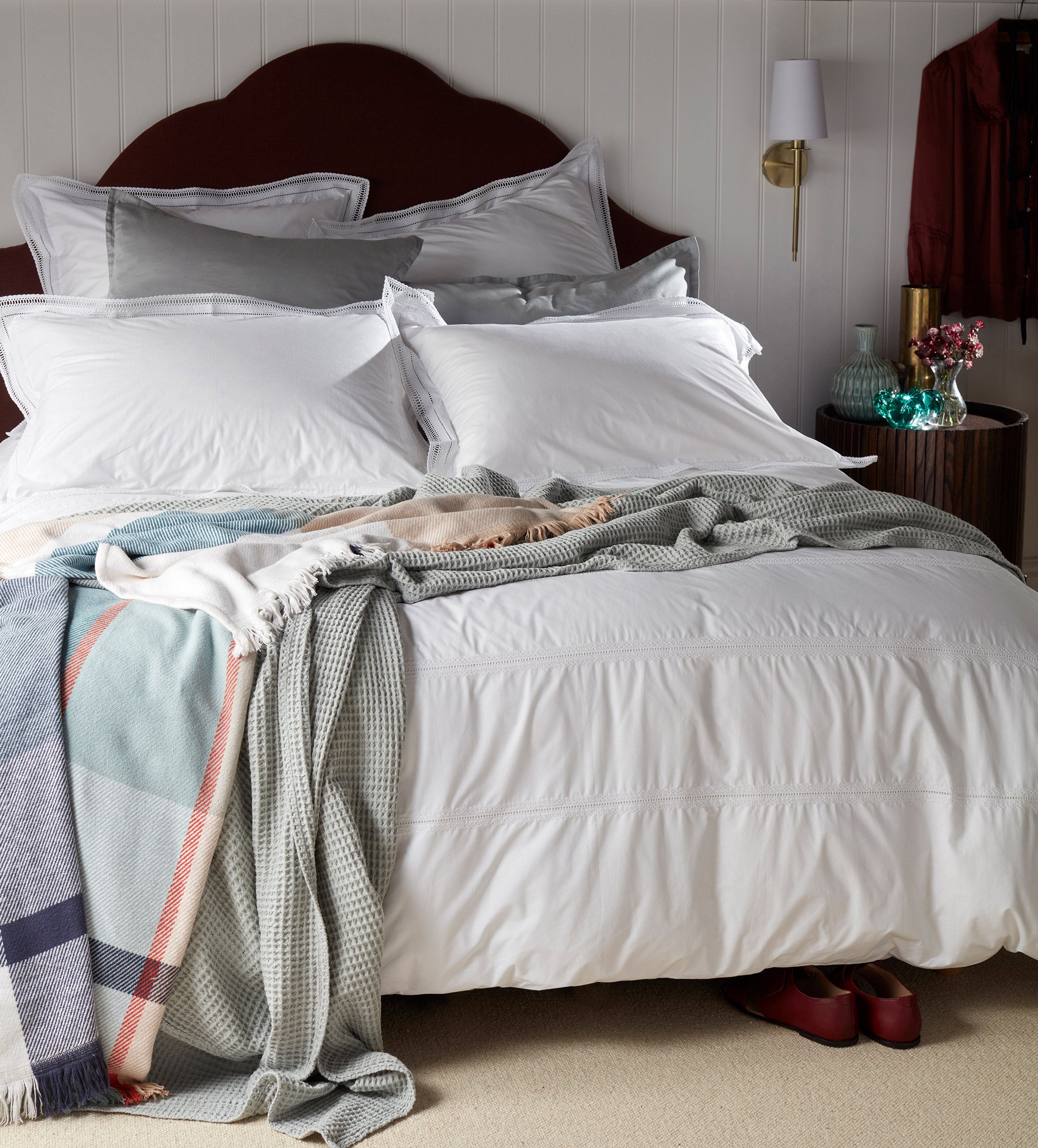 White Freya 100% Cotton Bed Linen | Secret Linen Store