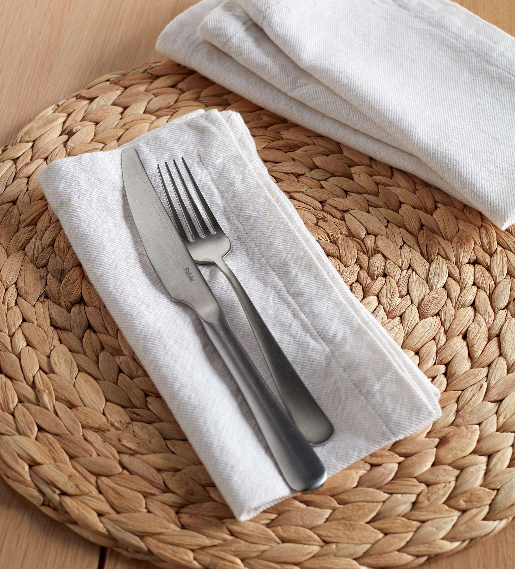 Off White Nellie 100% Cotton Napkins | Secret Linen Store