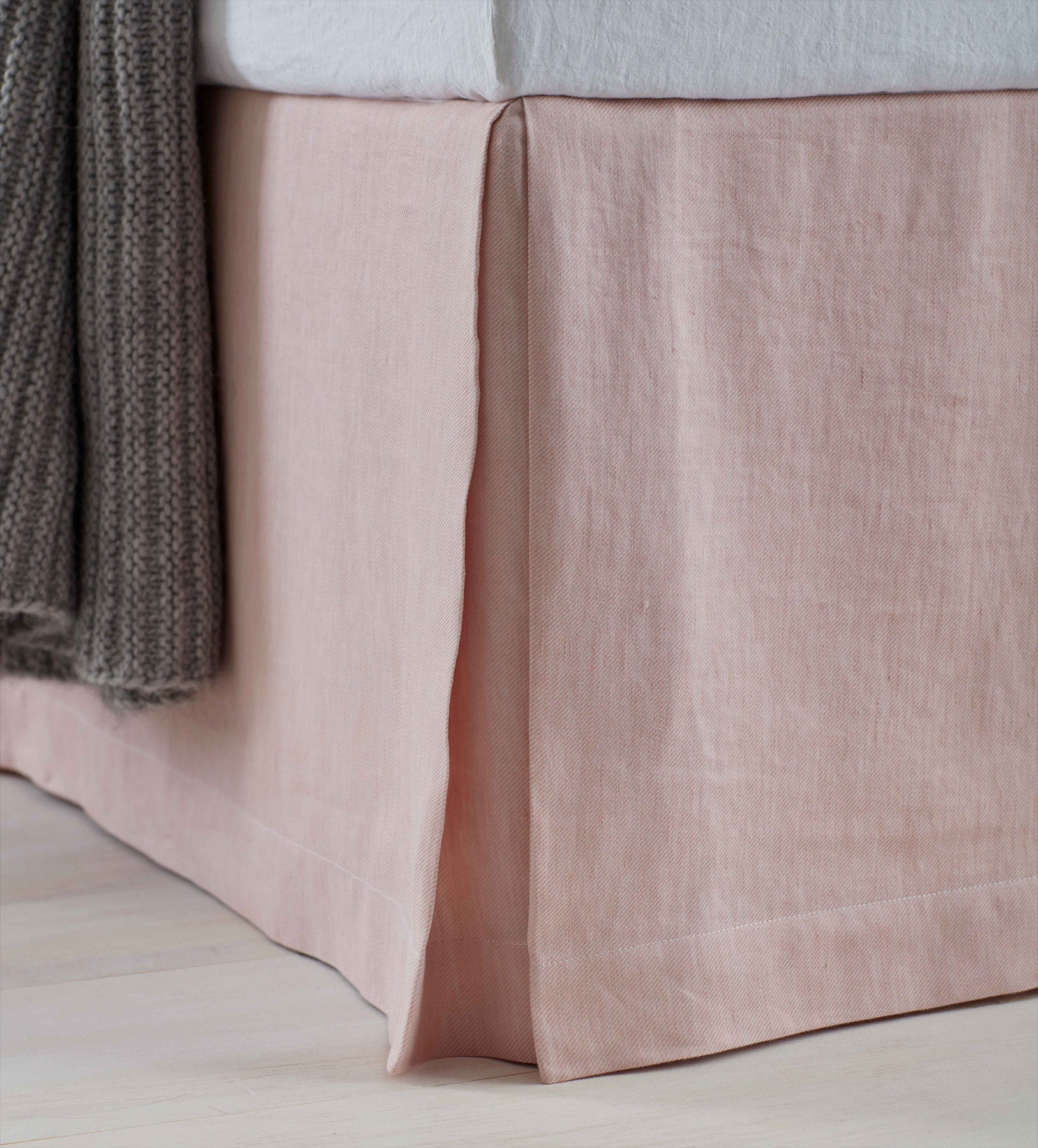 Blush Pink Twill Cotton Linen Valance | Secret Linen Store