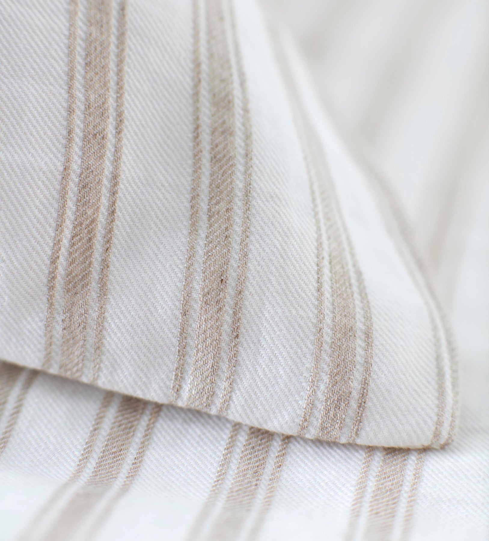 French Ticking Stripe Natural Bedding | Secret Linen Store