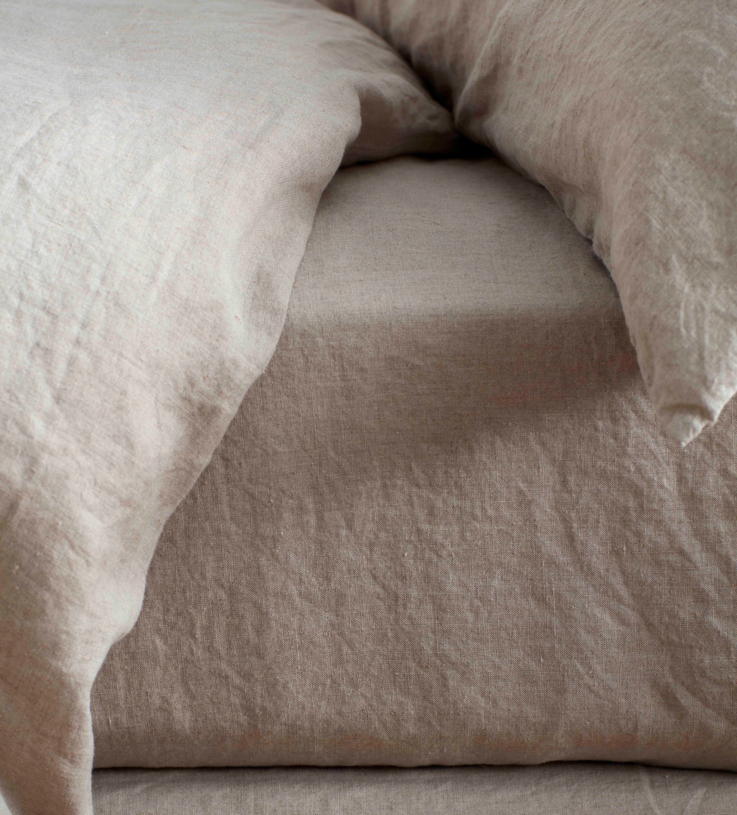Natural 100% Linen Fitted Sheet | Natural Bedding | Secret Linen Store