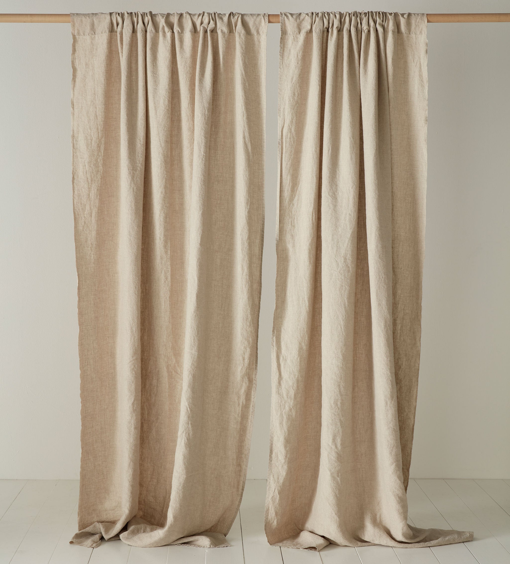 Loop Curtains Natural 100% Linen | Secret Linen Store
