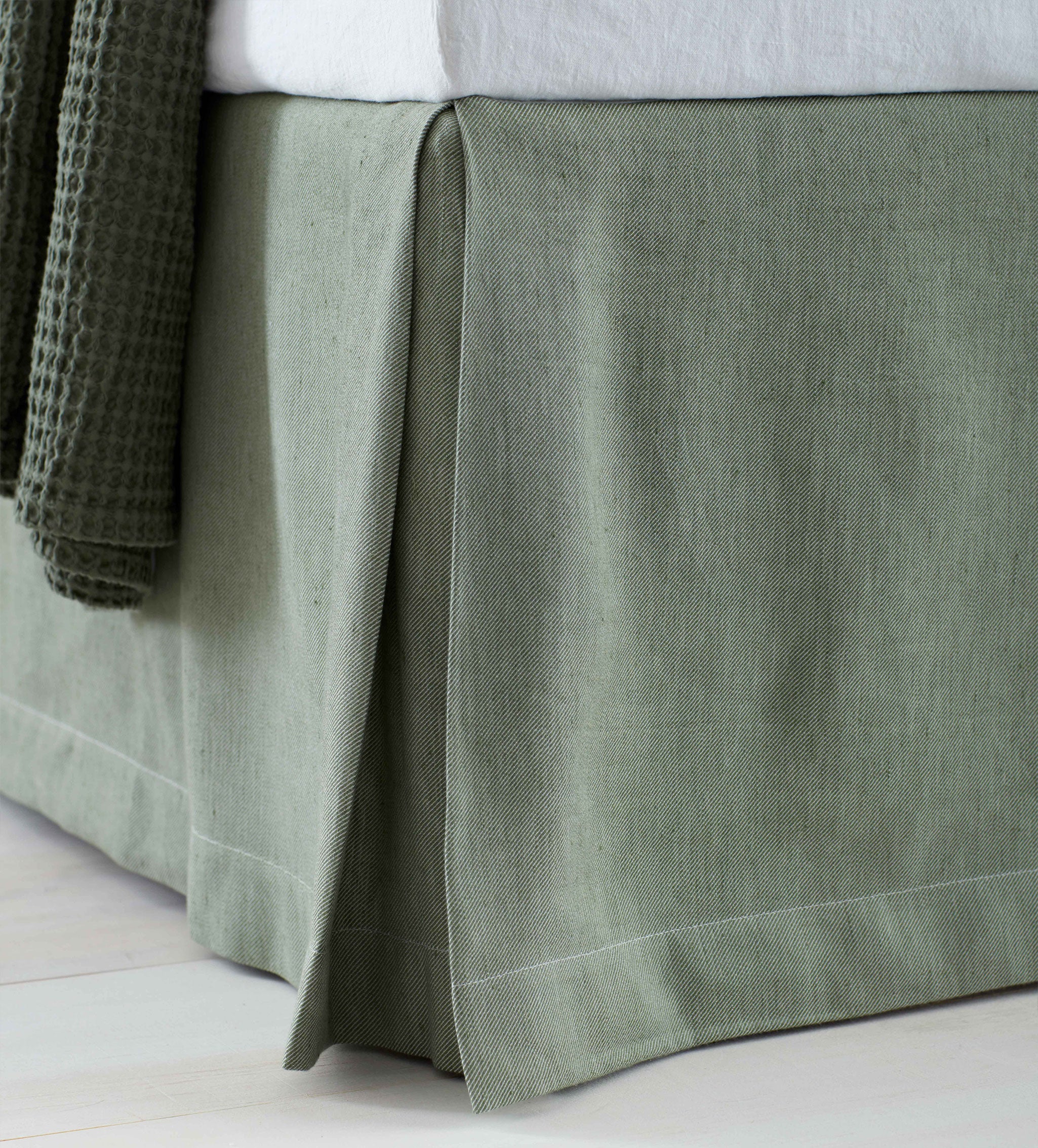 Olive Green Twill Cotton Linen Valance | Secret Linen Store