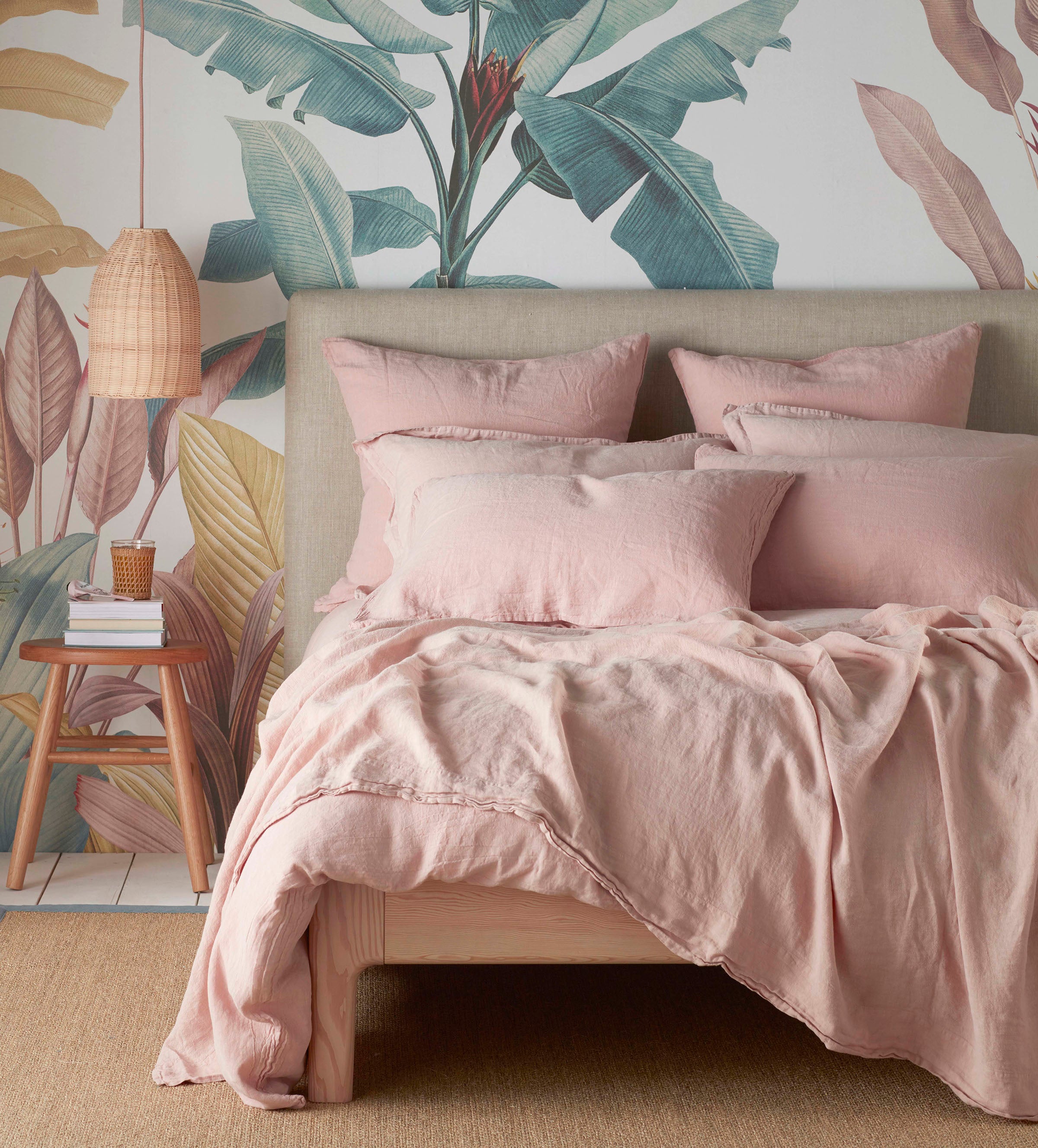 Blush Pink 100% Linen Duvet Cover | Secret Linen Store